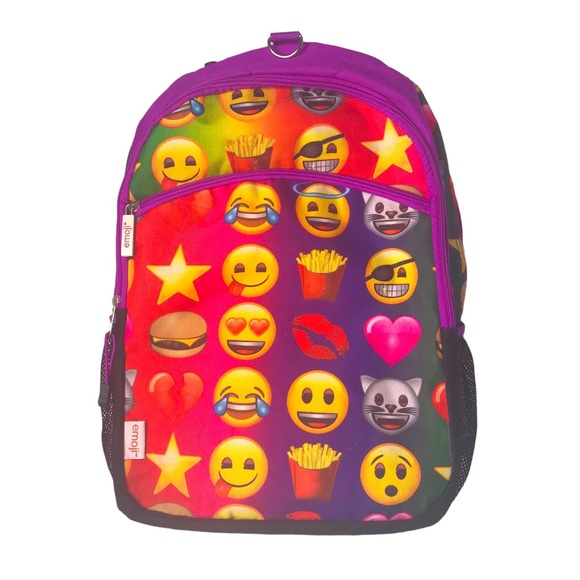 Emoji | Accessories | Kids Emoji Backpack Whimsy Smiley Face Faces Food ...